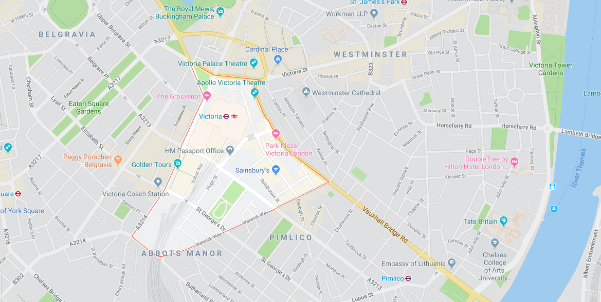 Map Of London Victoria Area - United States Map